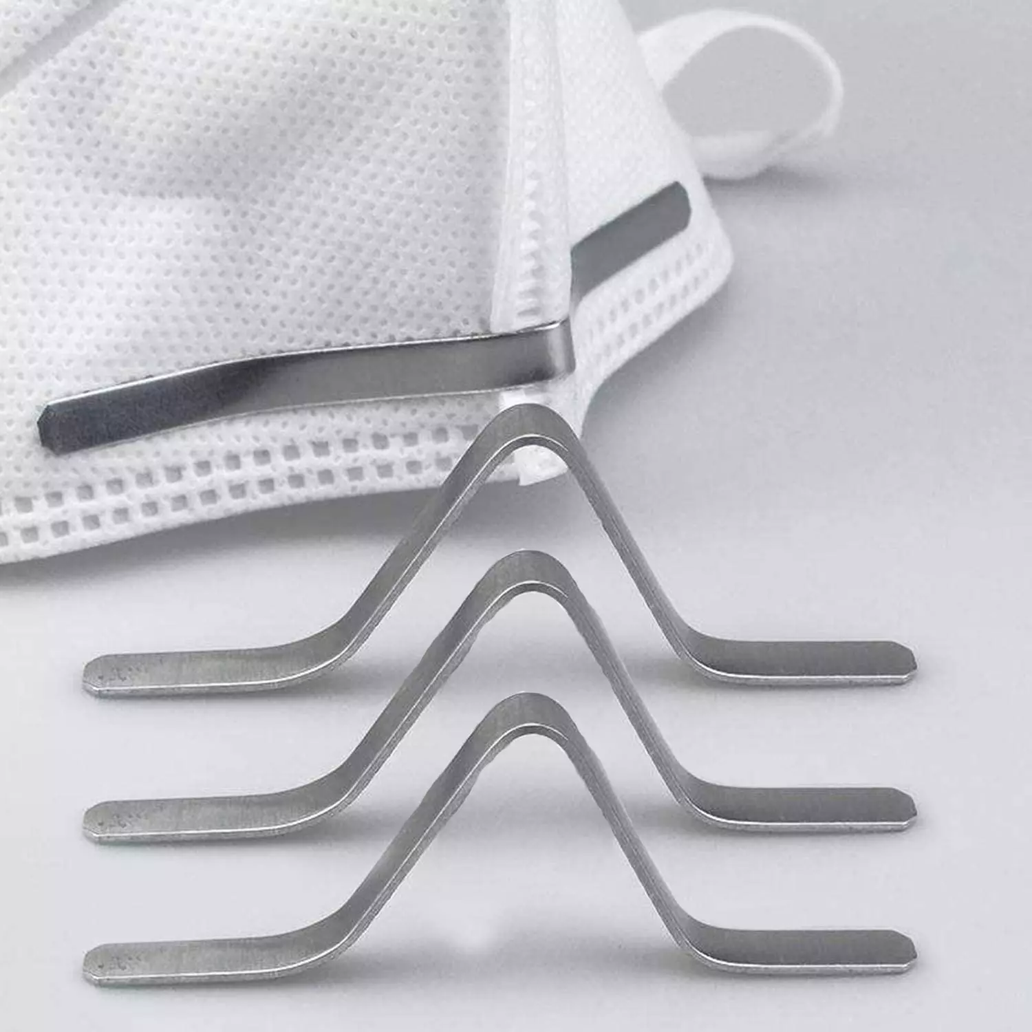 Adhesive Aluminum Nose Bridge Strips for Face Mask (100 Pack)