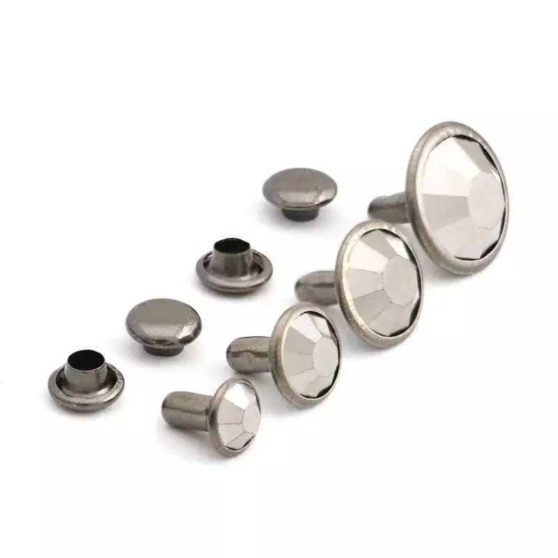 Rhinestone Rivets - Hematite | GoldStar Tool