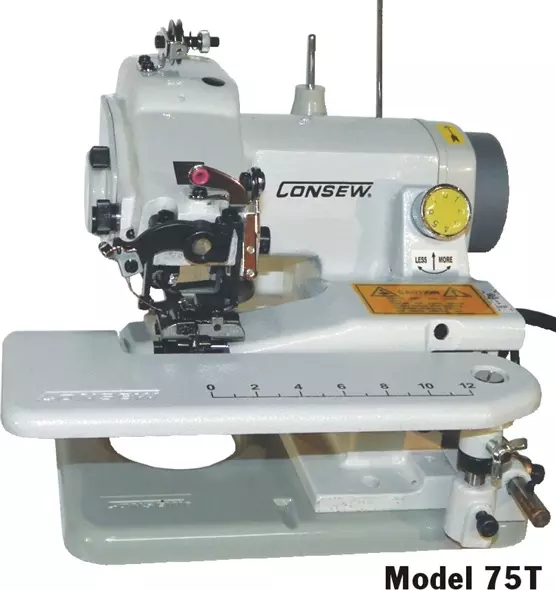 Consew 75T All Purpose Portable Single Thread Chainstitch Blindstitch Machine With Table and ...