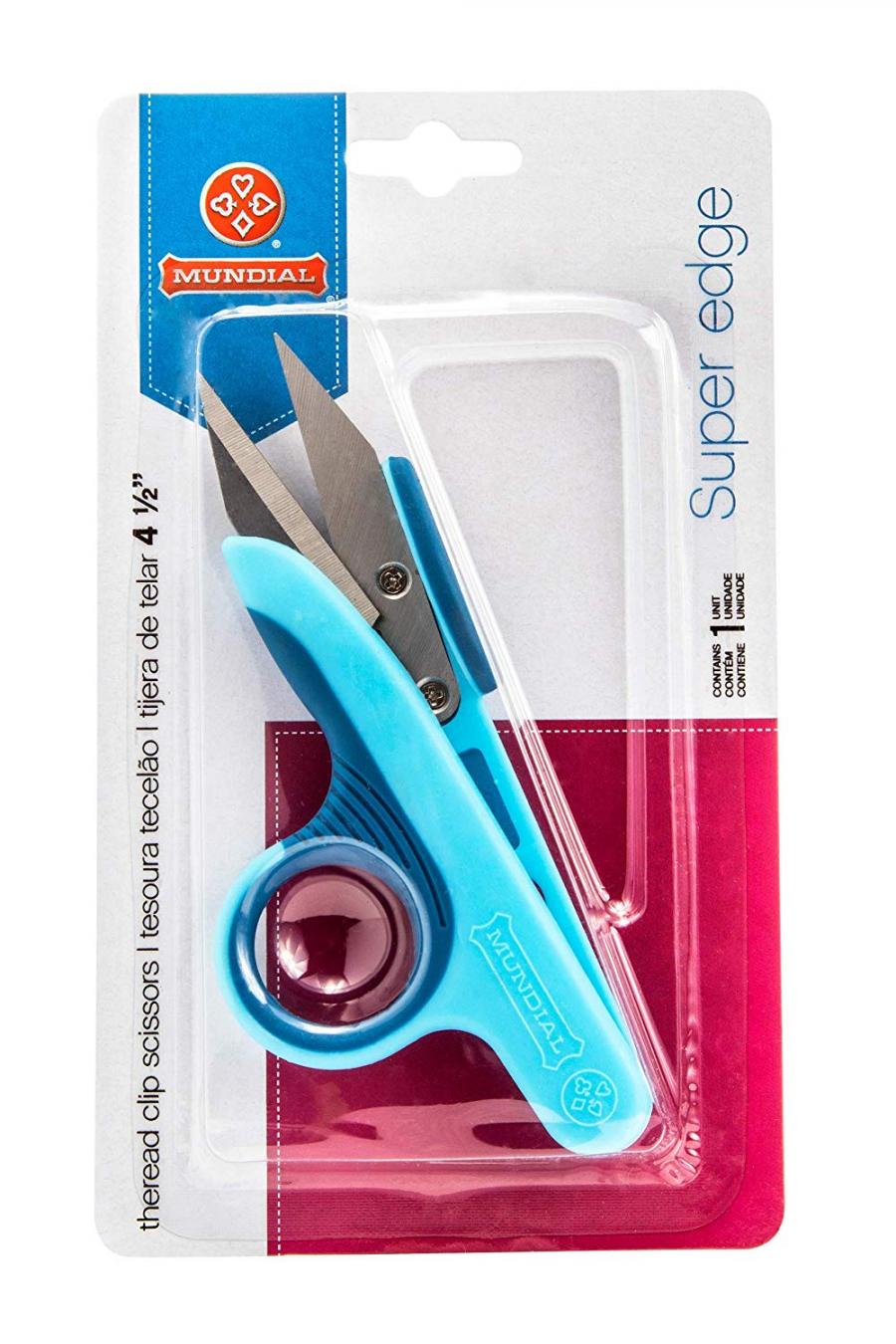 4 1/4" Blue Super Edge Thread Clippers - Mundial | GoldStar Tool