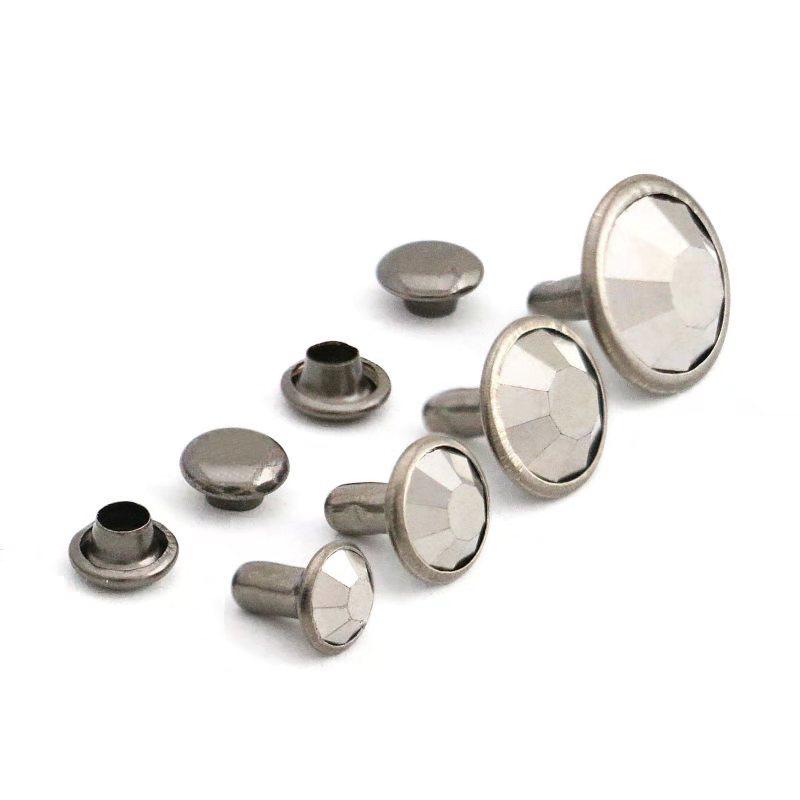 Rhinestone Rivets - Hematite | GoldStar Tool
