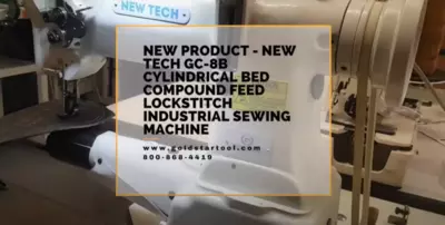 New-Tech GC-8B Cylindrical Bed Compound Feed Lockstitch Industrial ...
